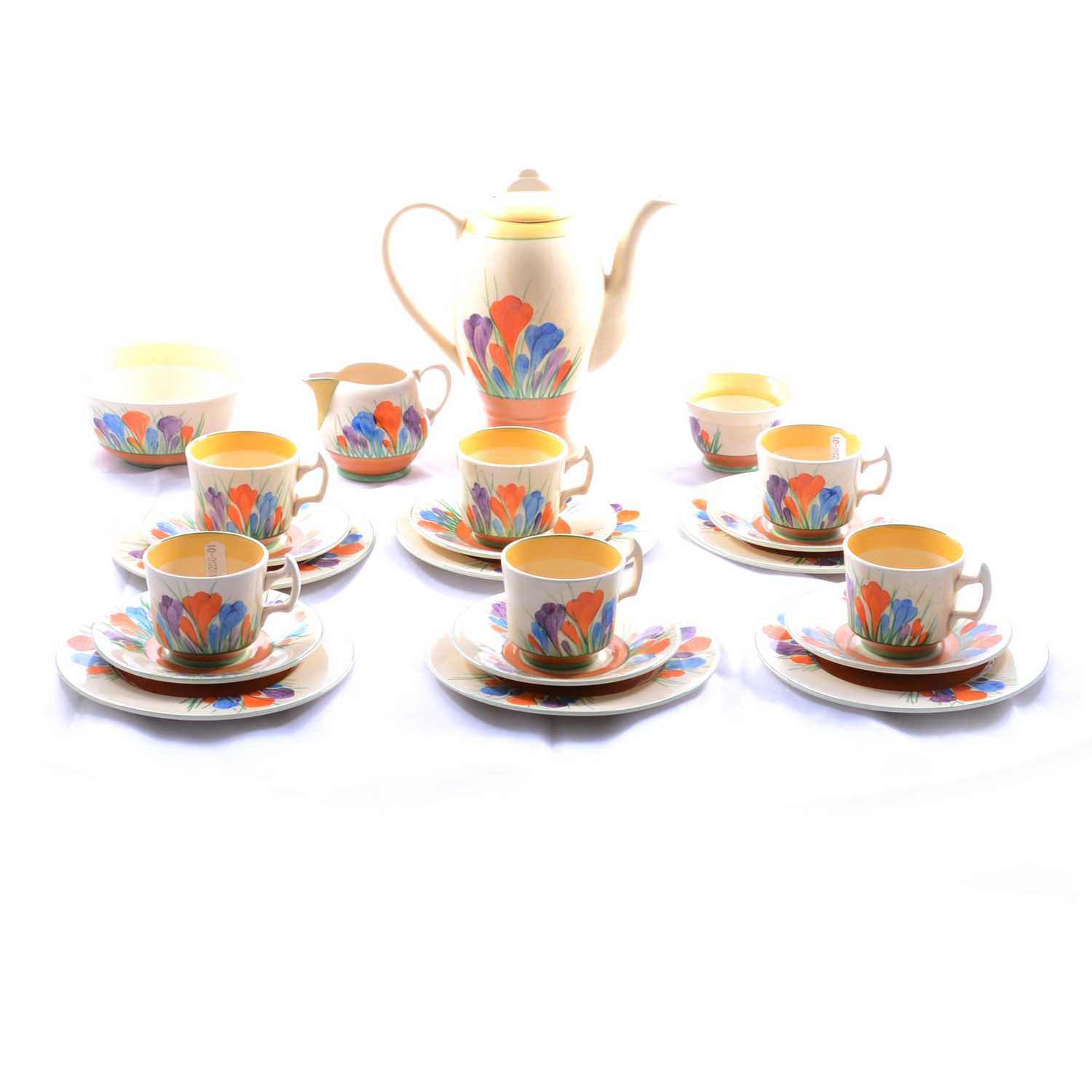 Lot 77 - Clarice Cliff, a 'Crocus' pattern coffee