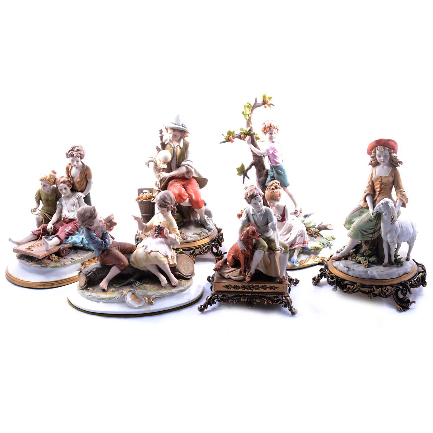 Lot 96 - Capodimonte, collection ten figures and