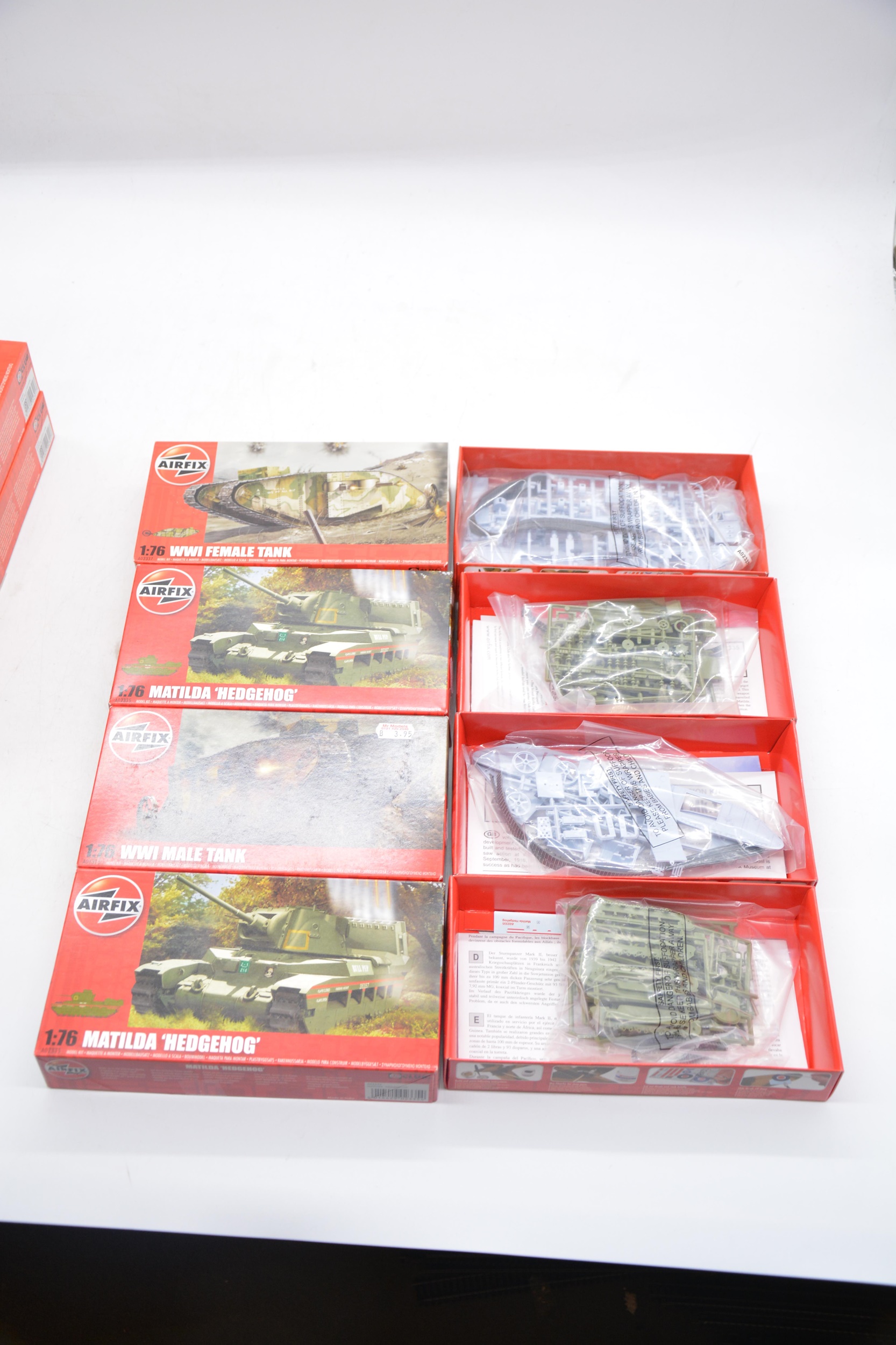 Lot 103 - Ten Airfix 1/76 scale model WWII military
