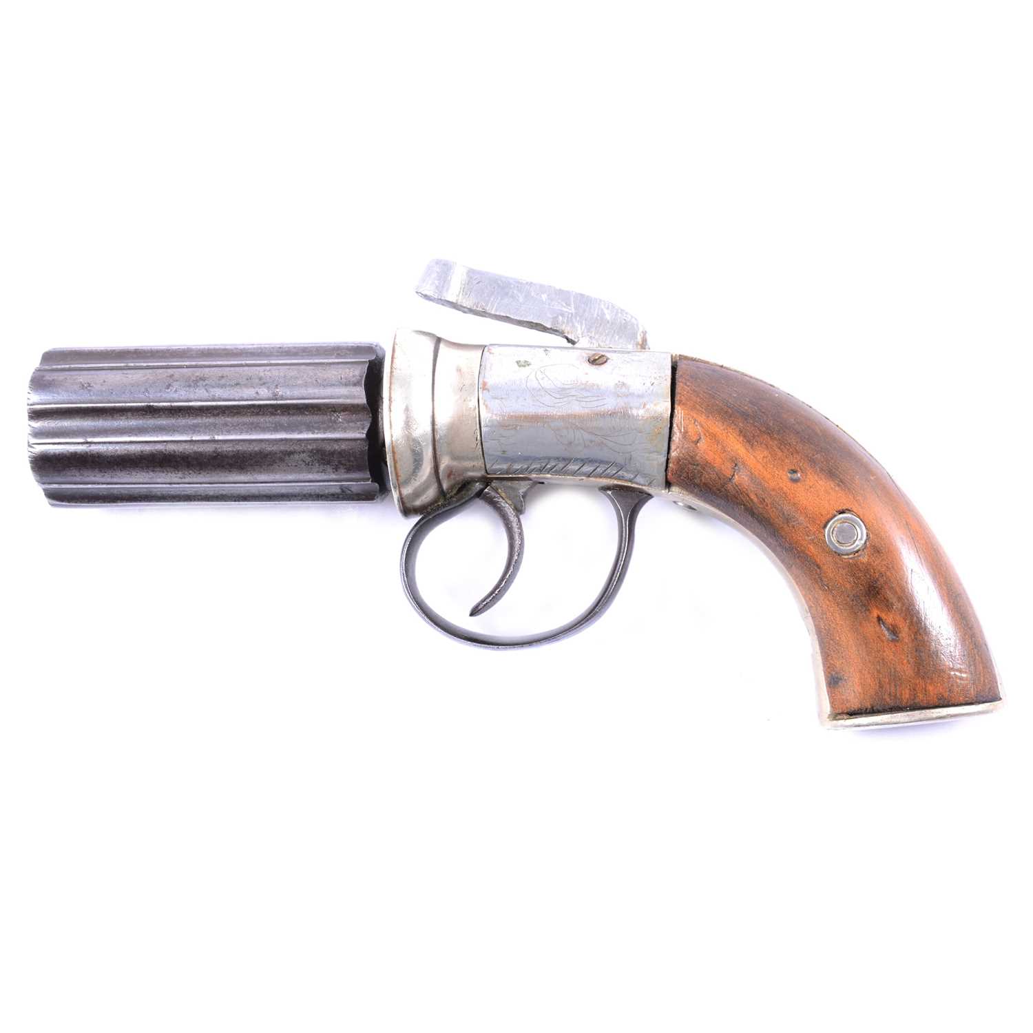 Lot 244 - Pepperbox pistol,