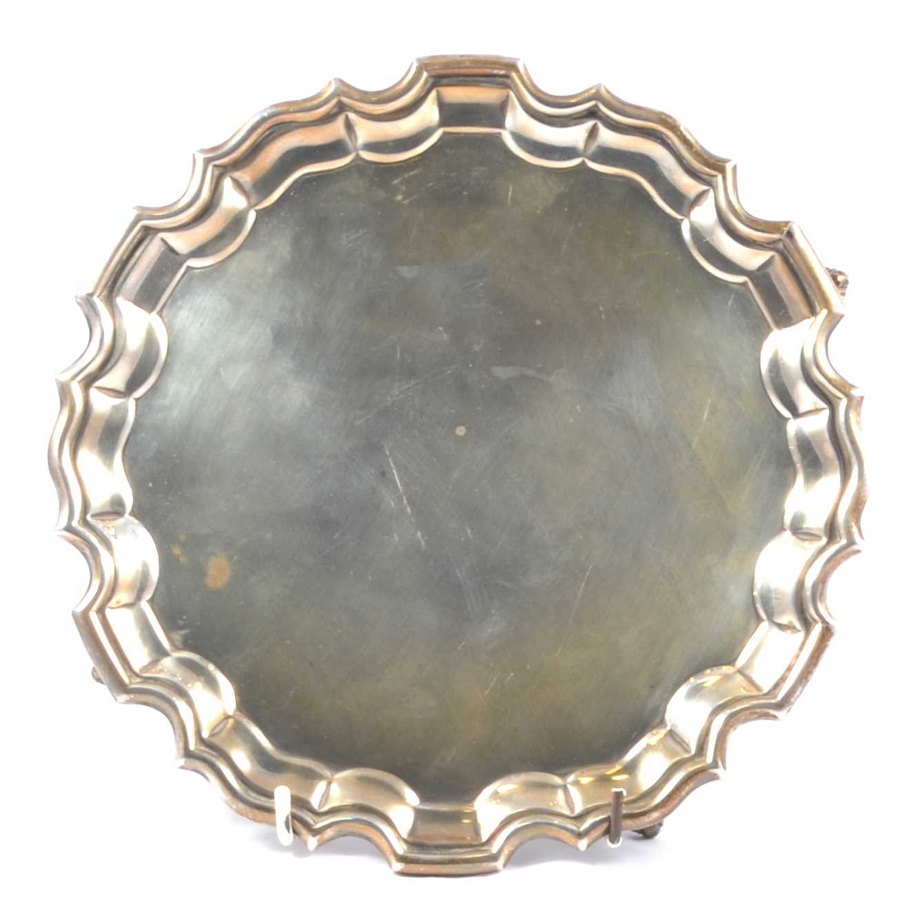 Lot 249 - Silver salver,