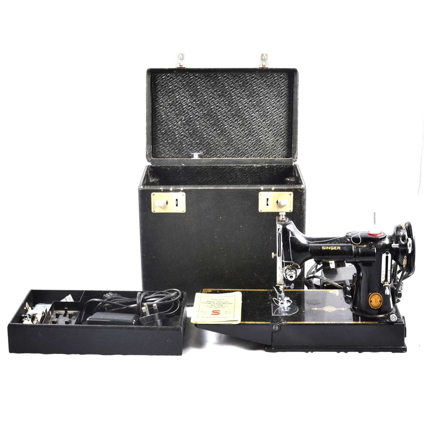 Lot 168 - Singer 221K sewing machine, with buttonhole