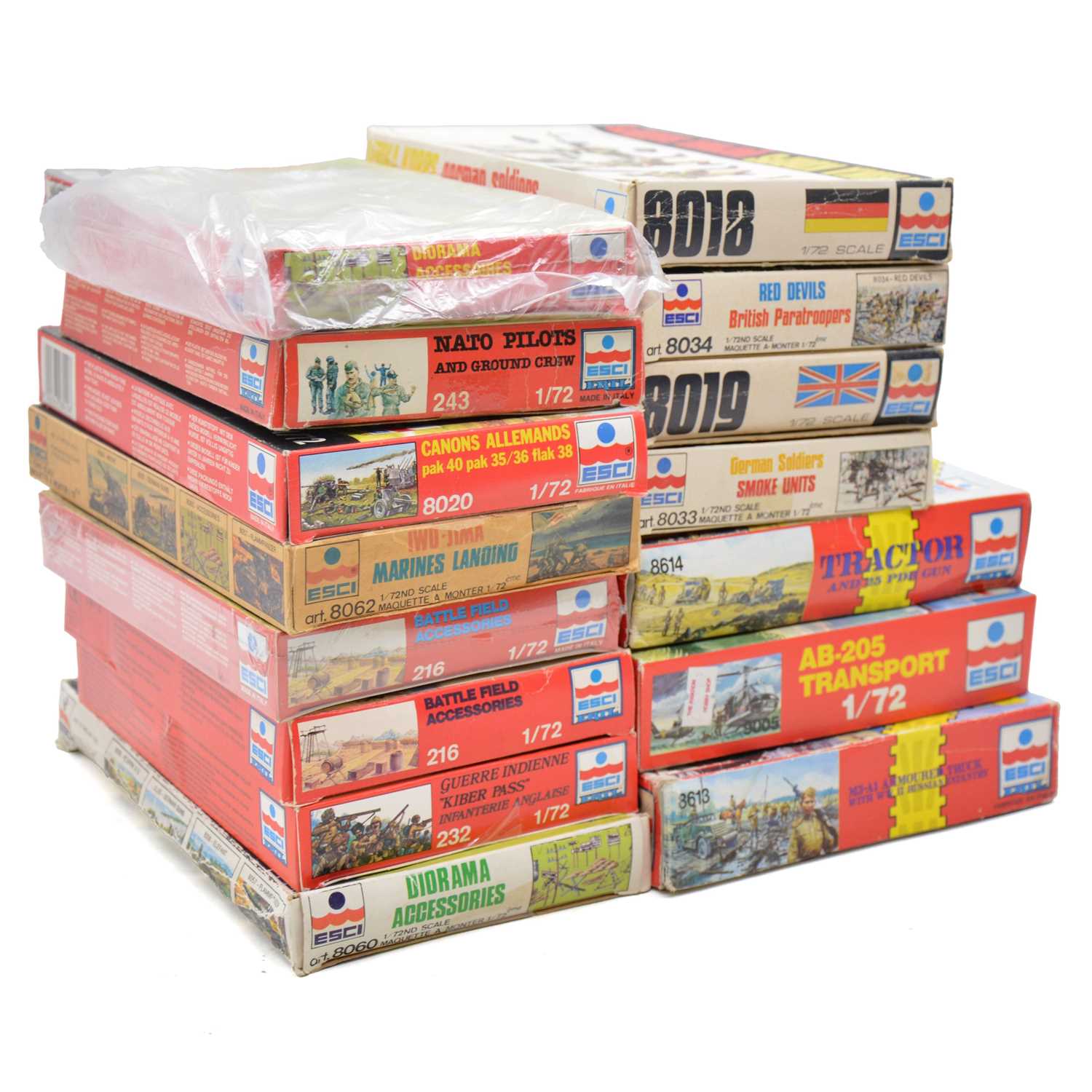 Lot 99 - Fifteen ESCI 1/72 scale figure and vehicle