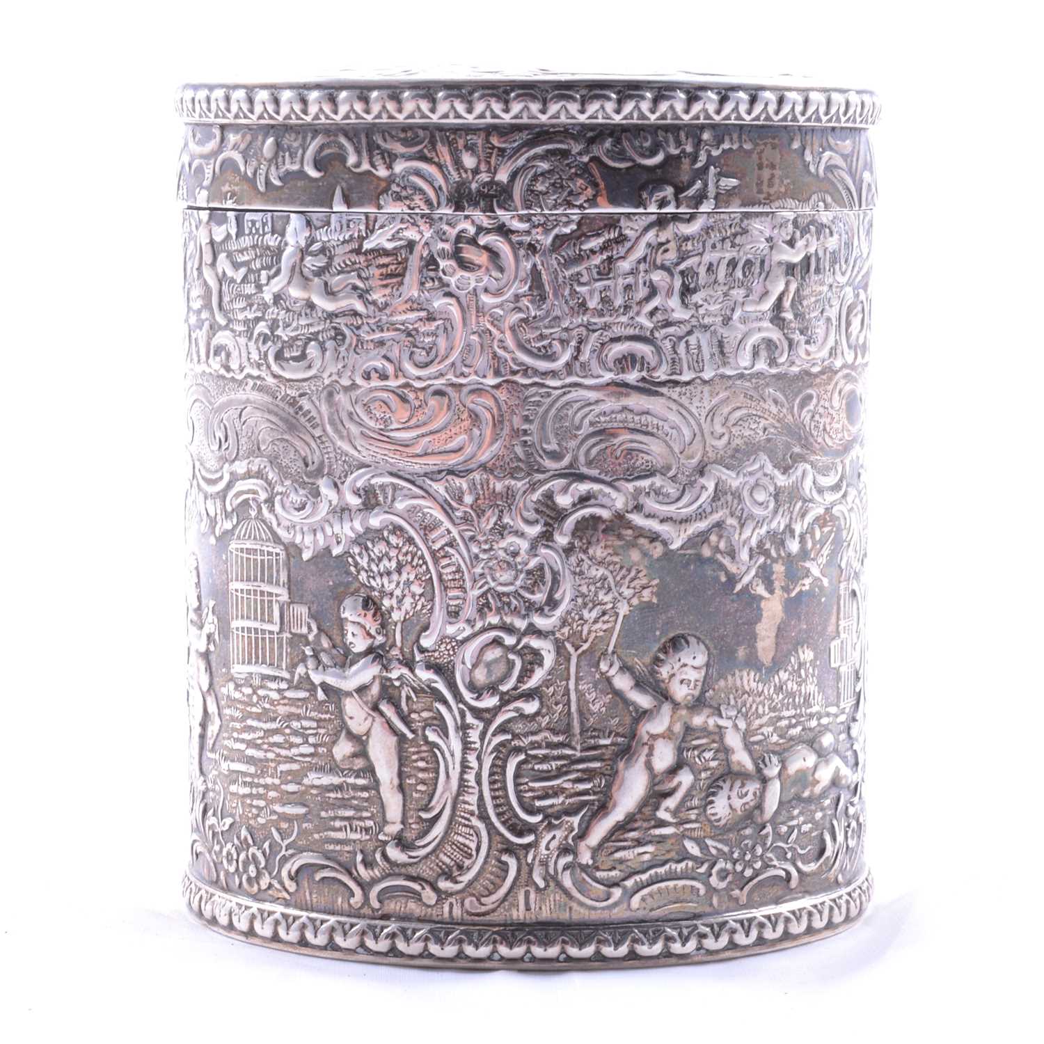 Lot 313 - Silver cigarette canister, import hallmarks