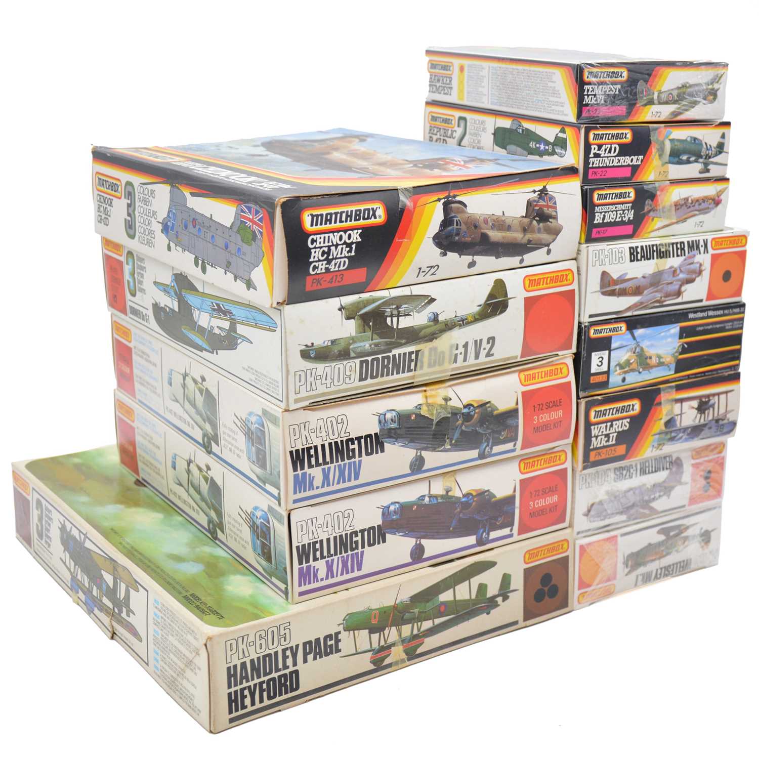 Lot 69 - Thirteen Matchbox 1/72 scale model aircraft