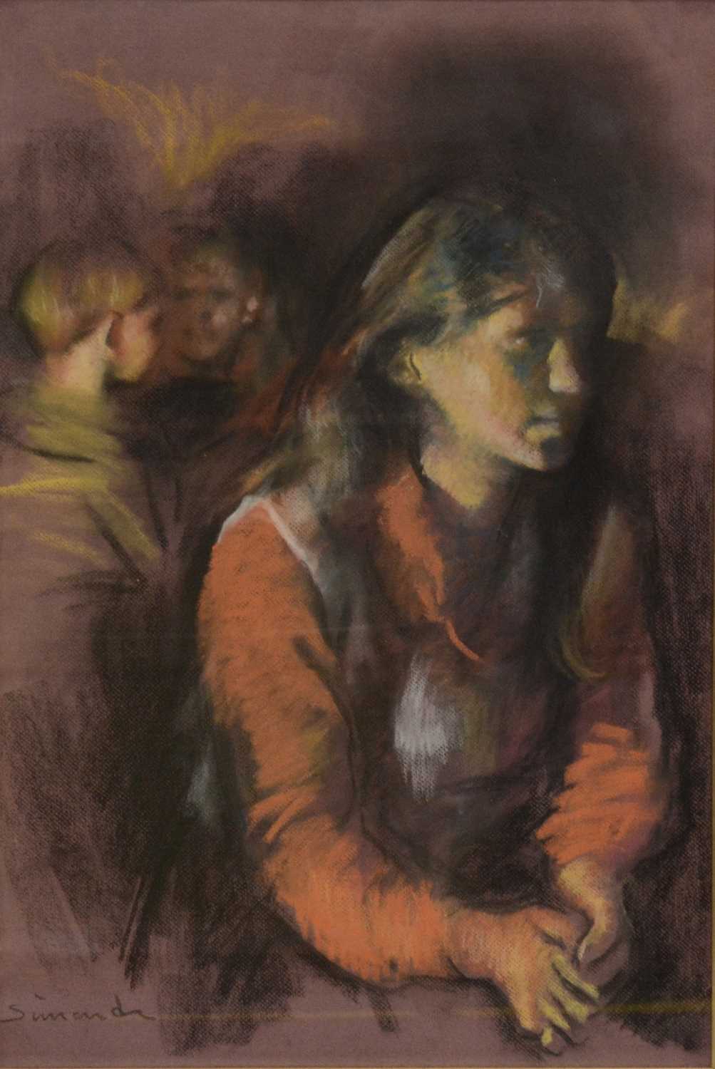 Lot 302 - Martin Simmonds, Portrait of a young lady