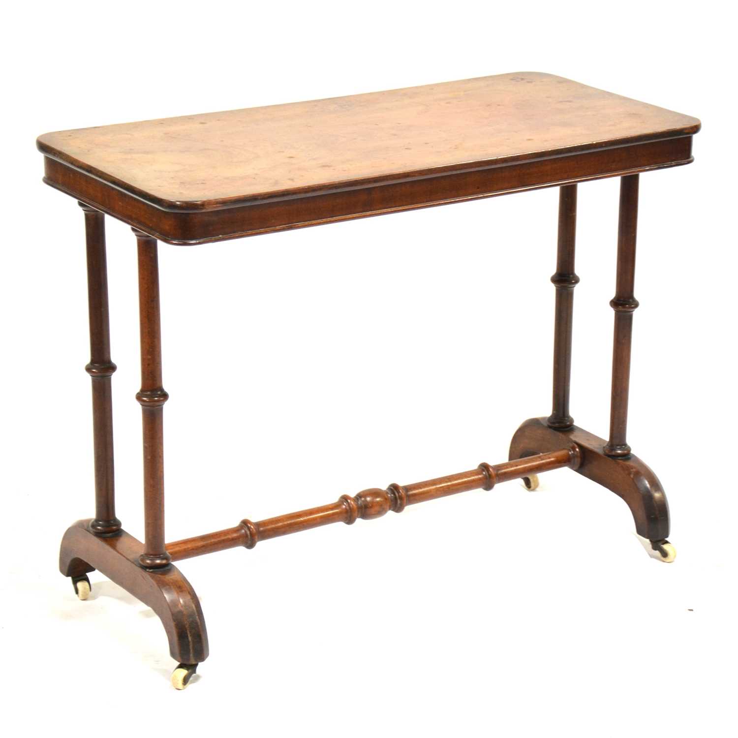 Lot 303 - Victorian mahogany stretcher table,