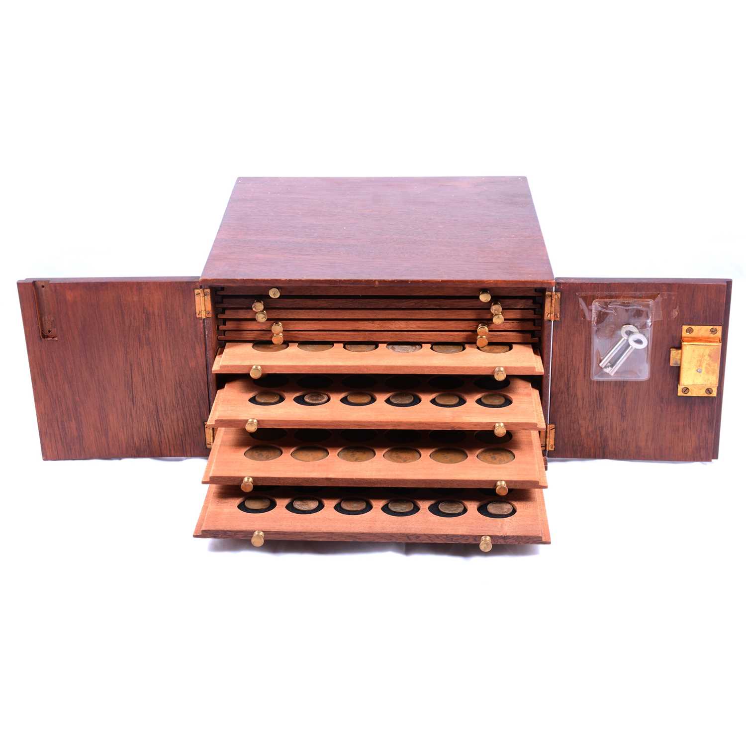 Lot 170 - Modern tabletop coin cabinet