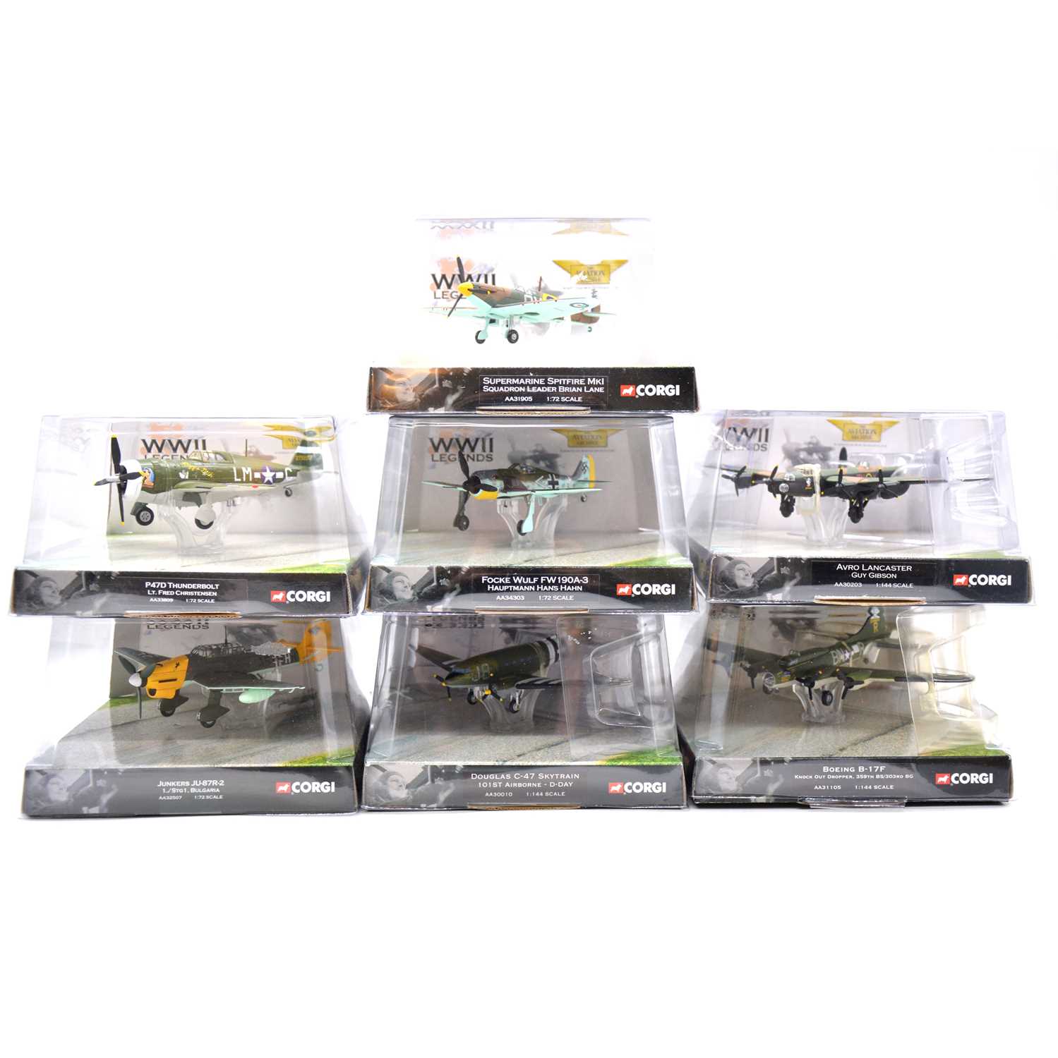 Lot 146 - Seven Corgi WWII Legends die-cast model