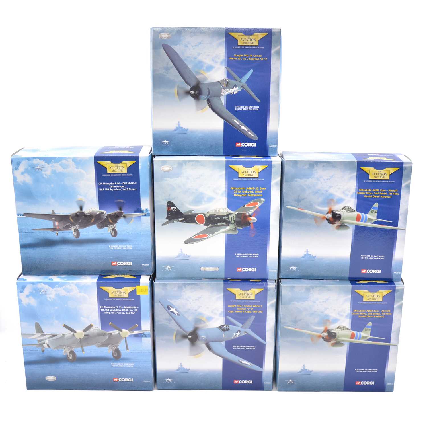 Lot 161 - Seven Corgi 'Aviation Archive' die-cast