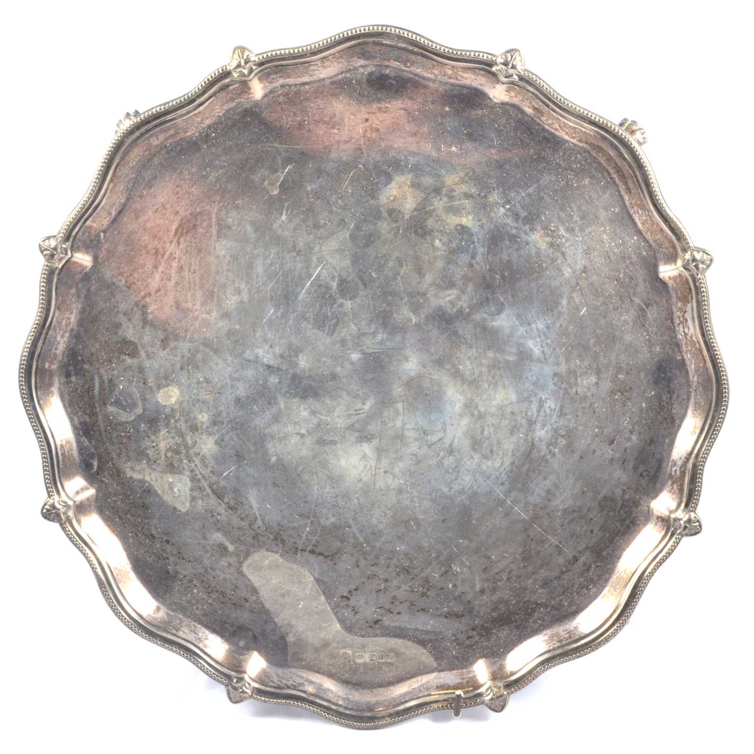 Lot 243 - Silver salver,
