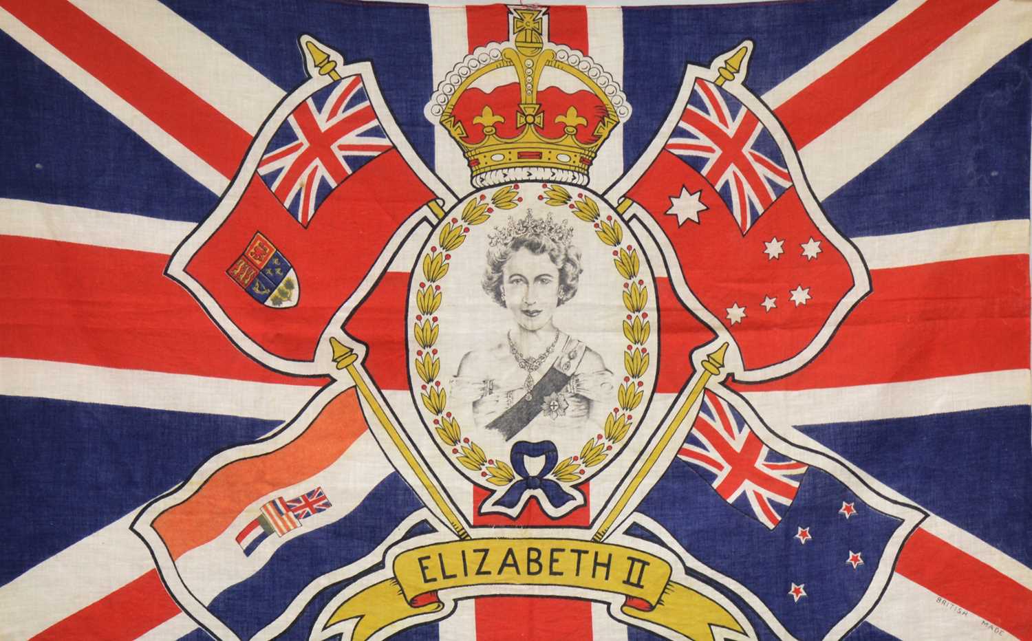 Lot 145 - Queen Elizabeth II coronation flag,