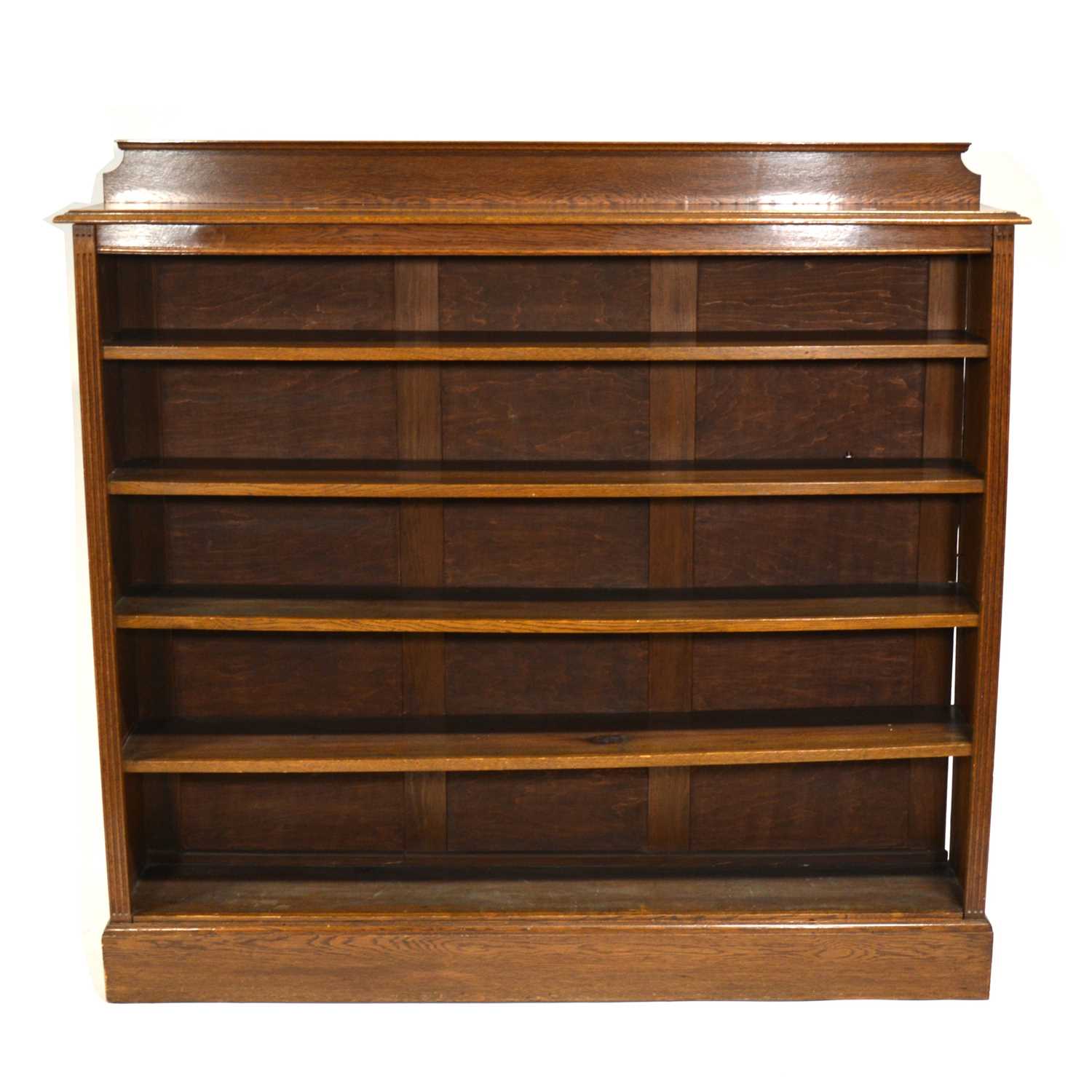 Lot 457 - Oak open bookcase,