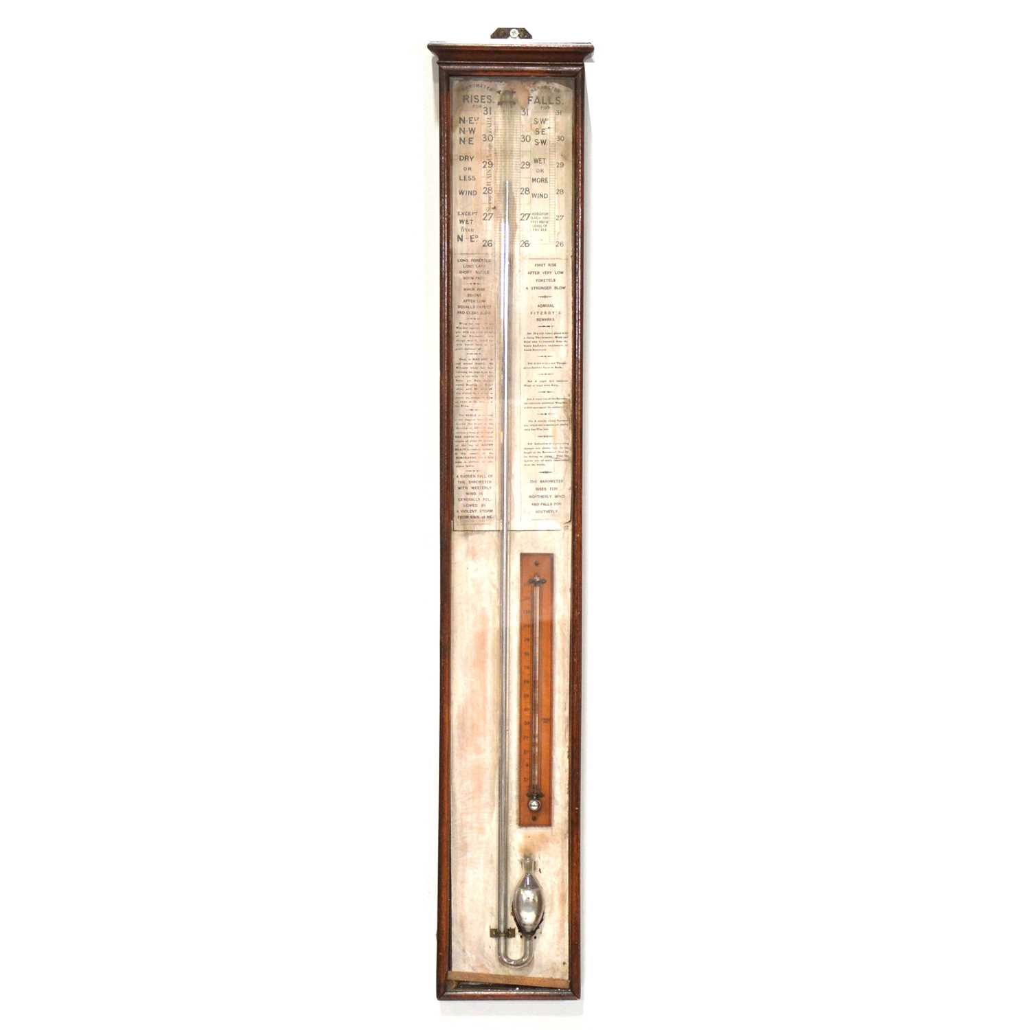 Lot 453 - Victorian Admiral Fitzroy style barometer,