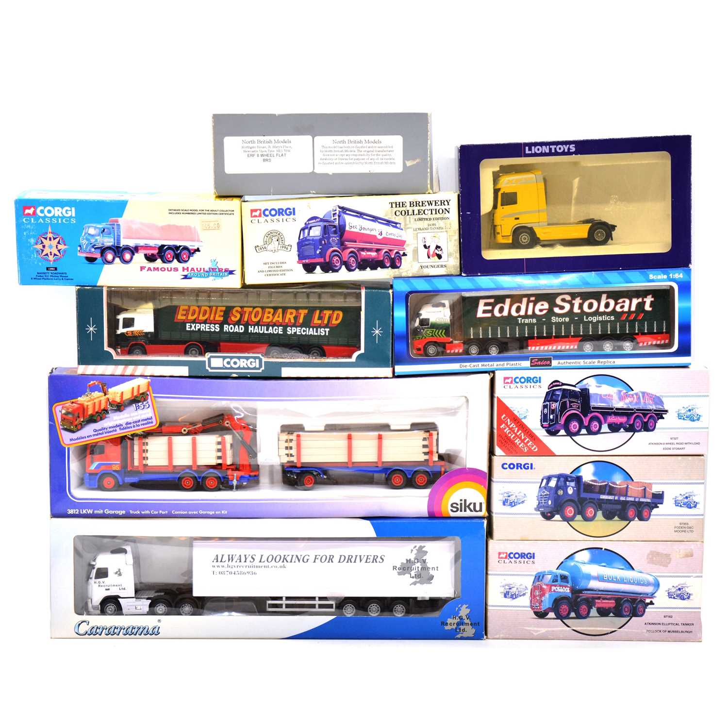 Lot 54 - Eleven die-cast model lorries, including