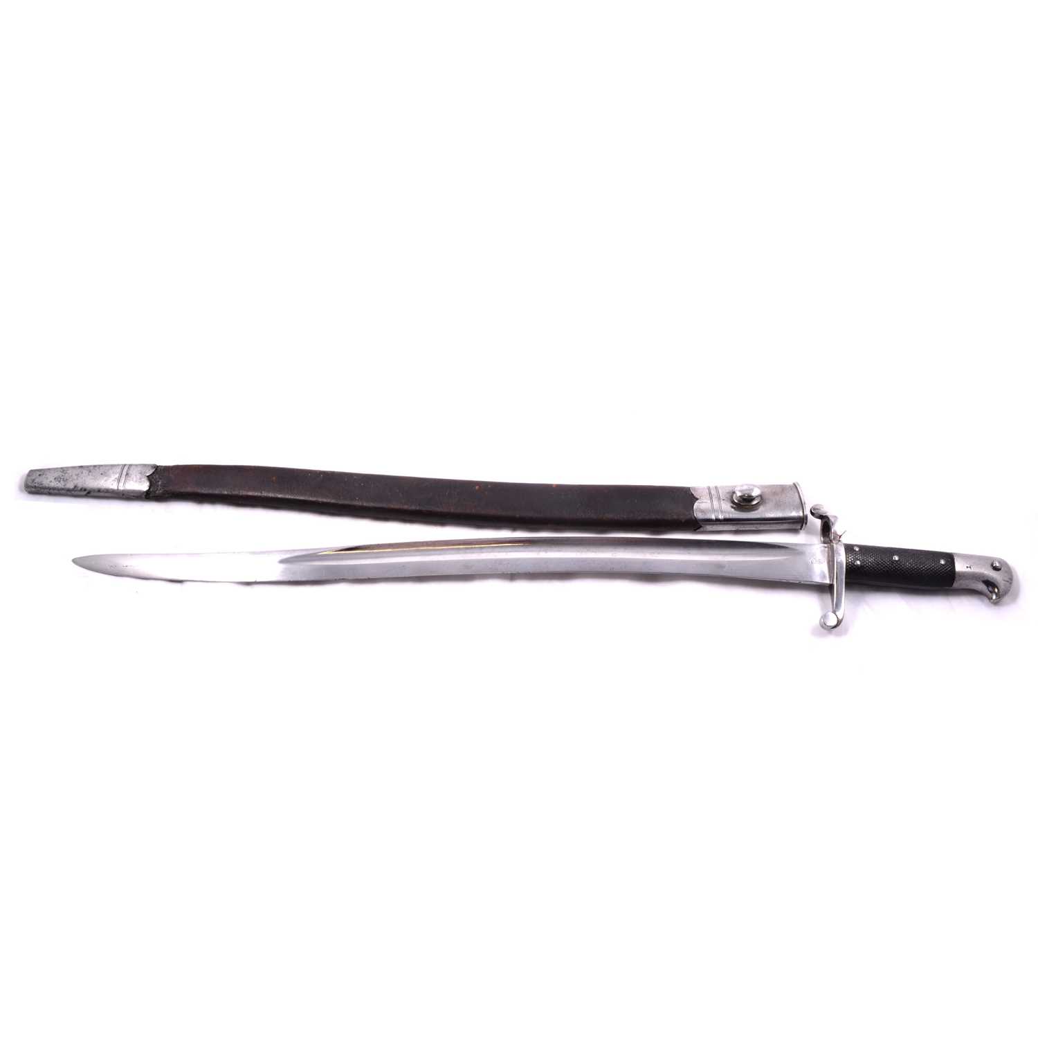 Lot 277 - British 1860 pattern sword bayonet, with
