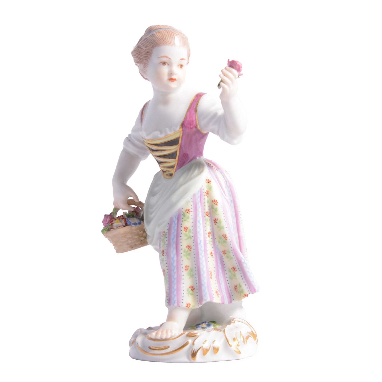 Lot 1 - Small Meissen figure,
