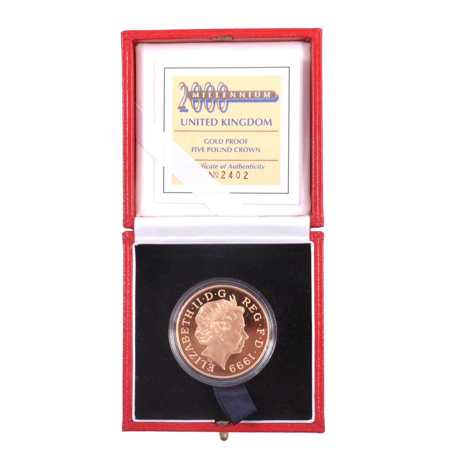 Lot 337 - Royal Mint 2000 Millenium UK gold proof £5
